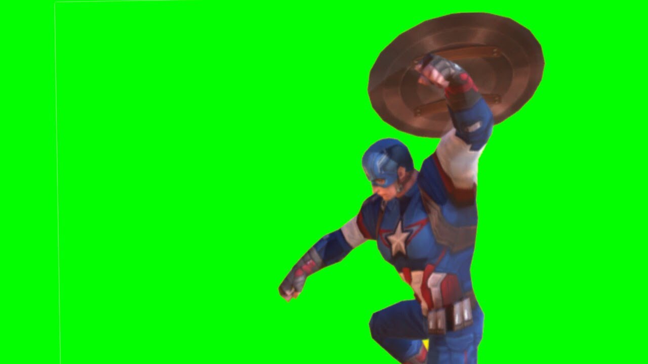 Green Screen Captain America side view - YouTube