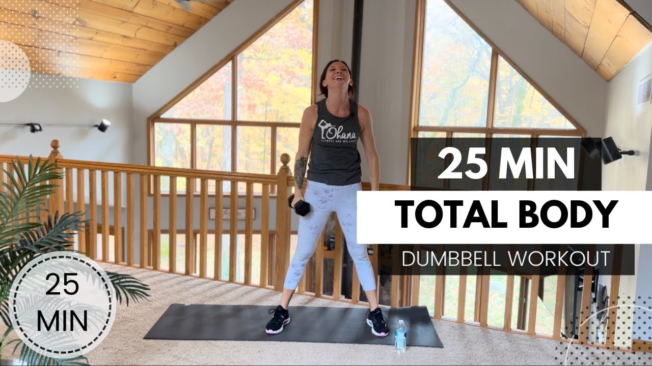 25 Minute Total Body | Dumbbell Workout | No Impact | Full Body Core ...