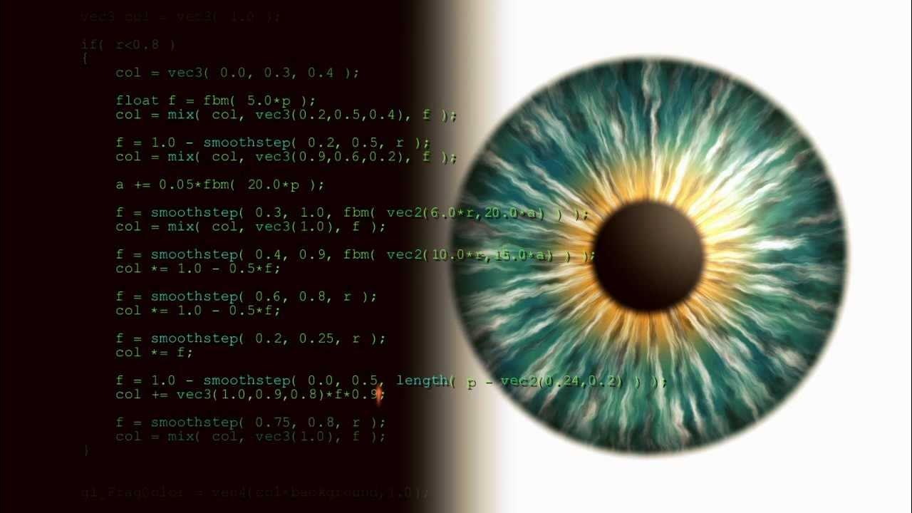 Live Coding Shaders - an eye - YouTube