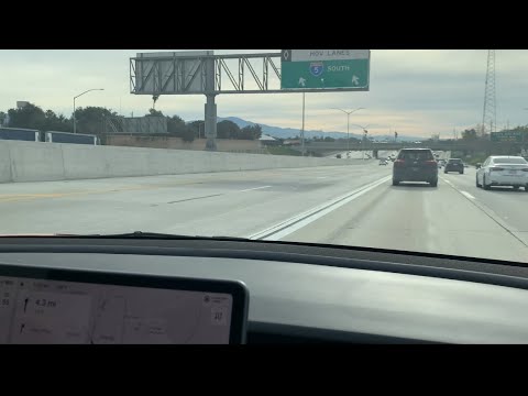 Tesla Model 3 Beautiful Day California Highway Driving - YouTube