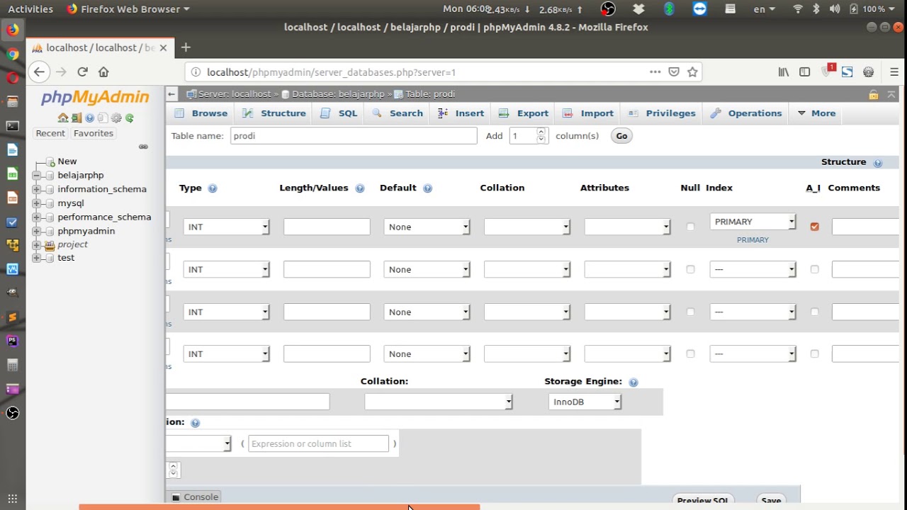 01 Persiapan Database Membuat Aplikasi Web Sederhana Php And Mysql Youtube