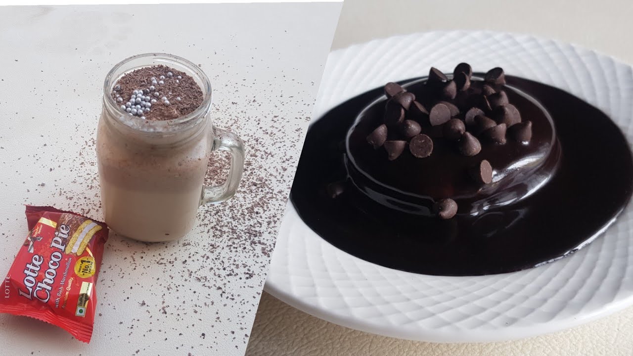 Turned a Chocopie into 2 amazing recipe.. Chocopie shake, Hot Chocopie ...