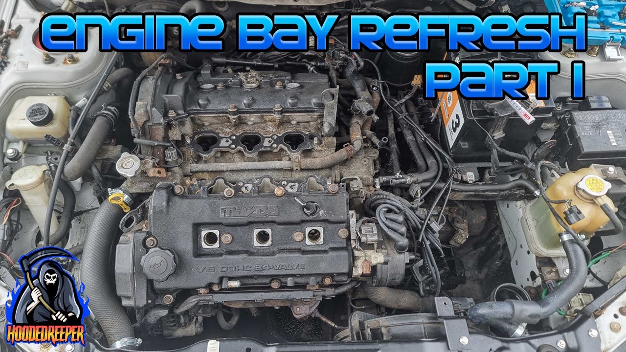 Mazda 323F V6 - Engine Bay Refresh Part 1 - YouTube