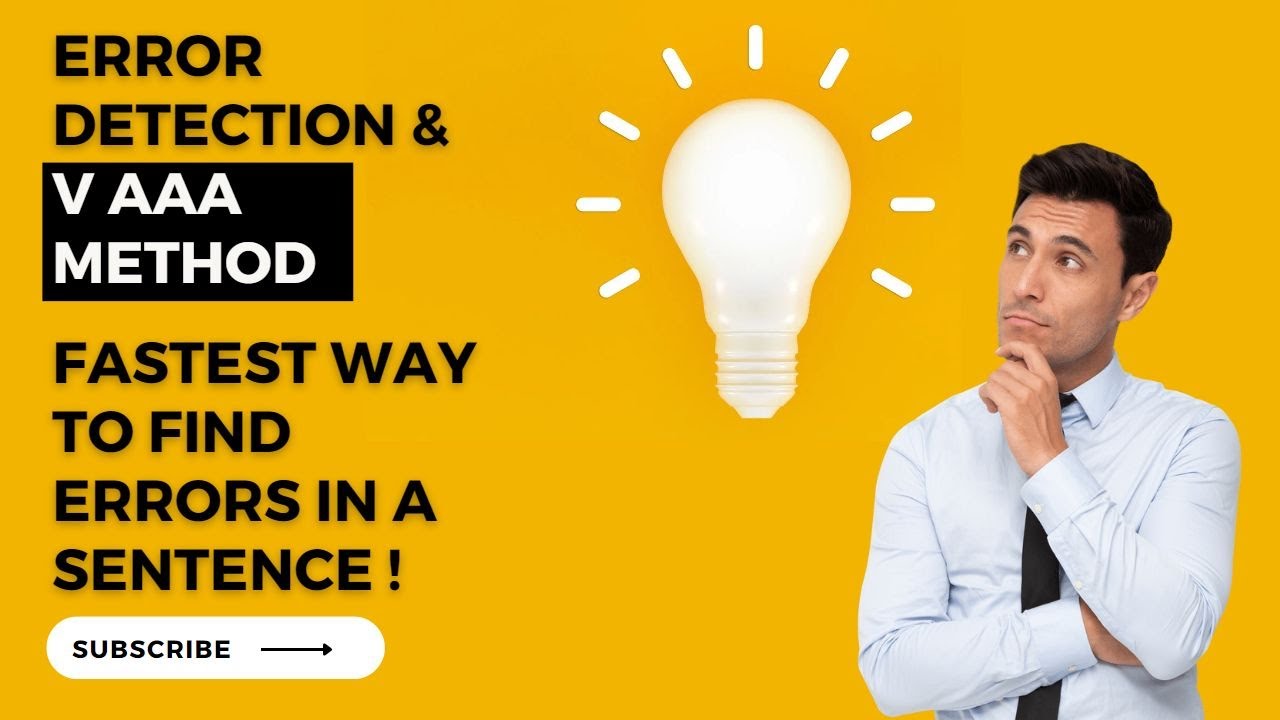 How to detect errors/ lecture 1 | V AAA METHOD | Basic English Grammar ...