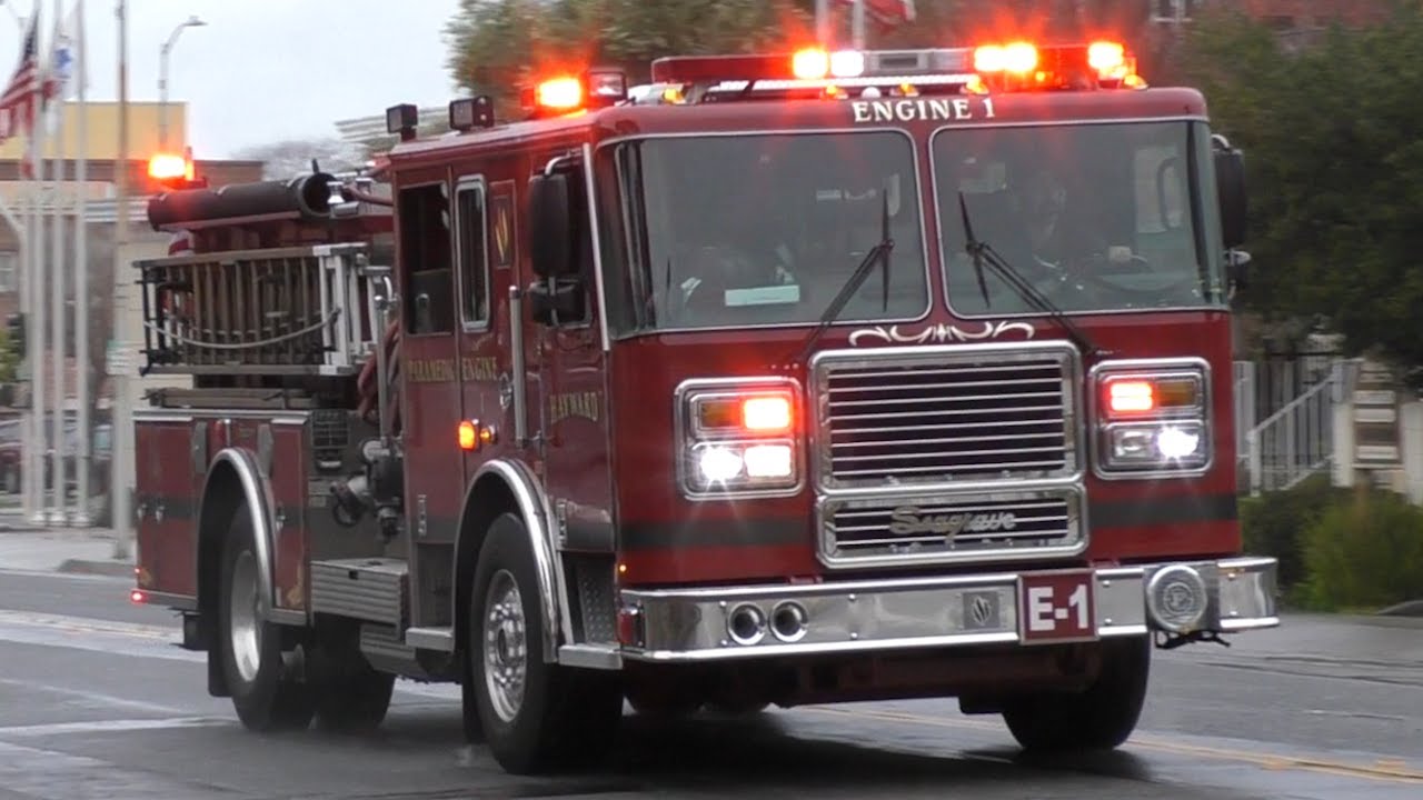 Hayward Fire Dept. Engine 1 Responding - YouTube