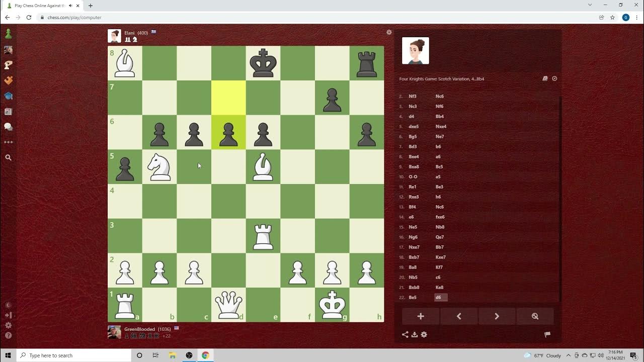 Playing Chess.com bot Elani - YouTube