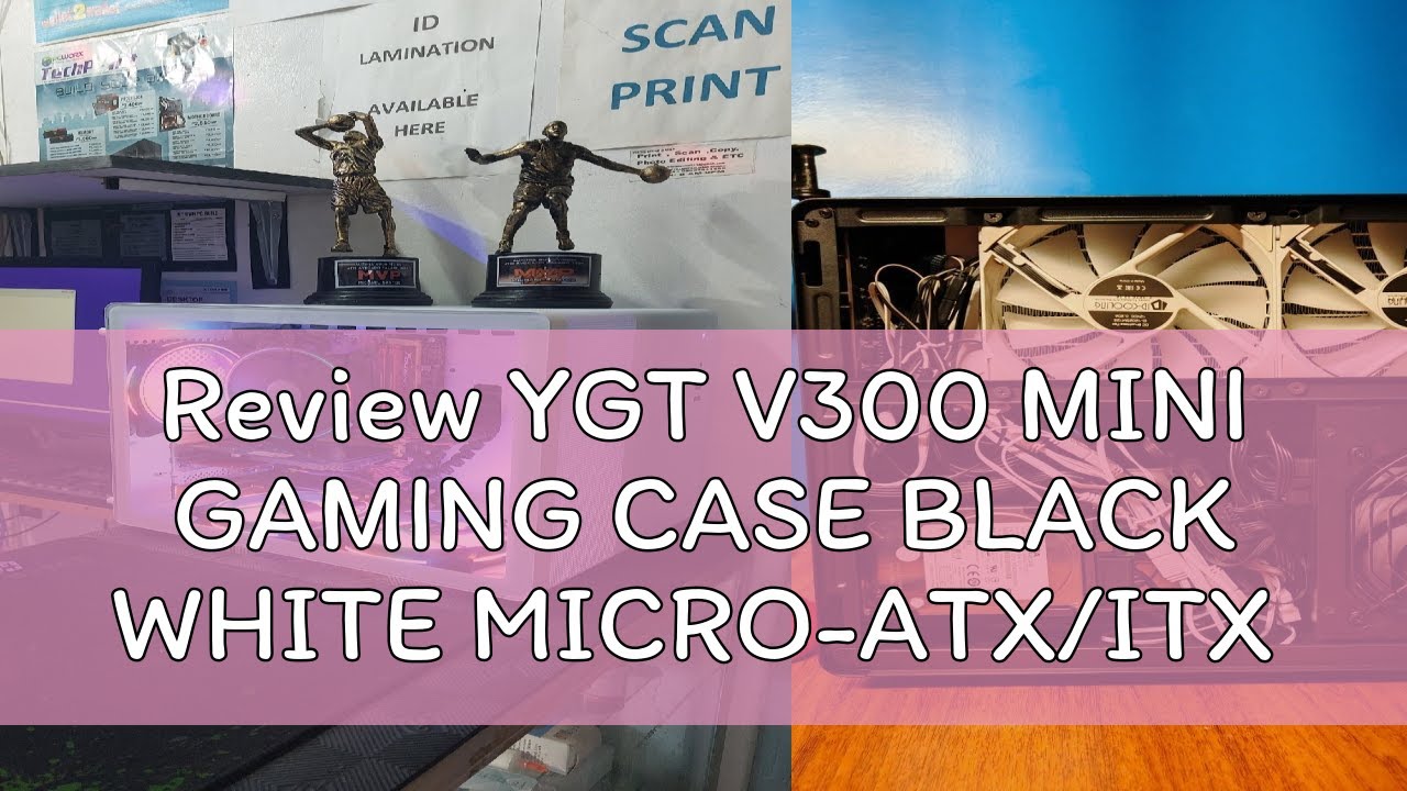 Review YGT V300 MINI GAMING CASE BLACK WHITE MICRO-ATX/ITX - YouTube