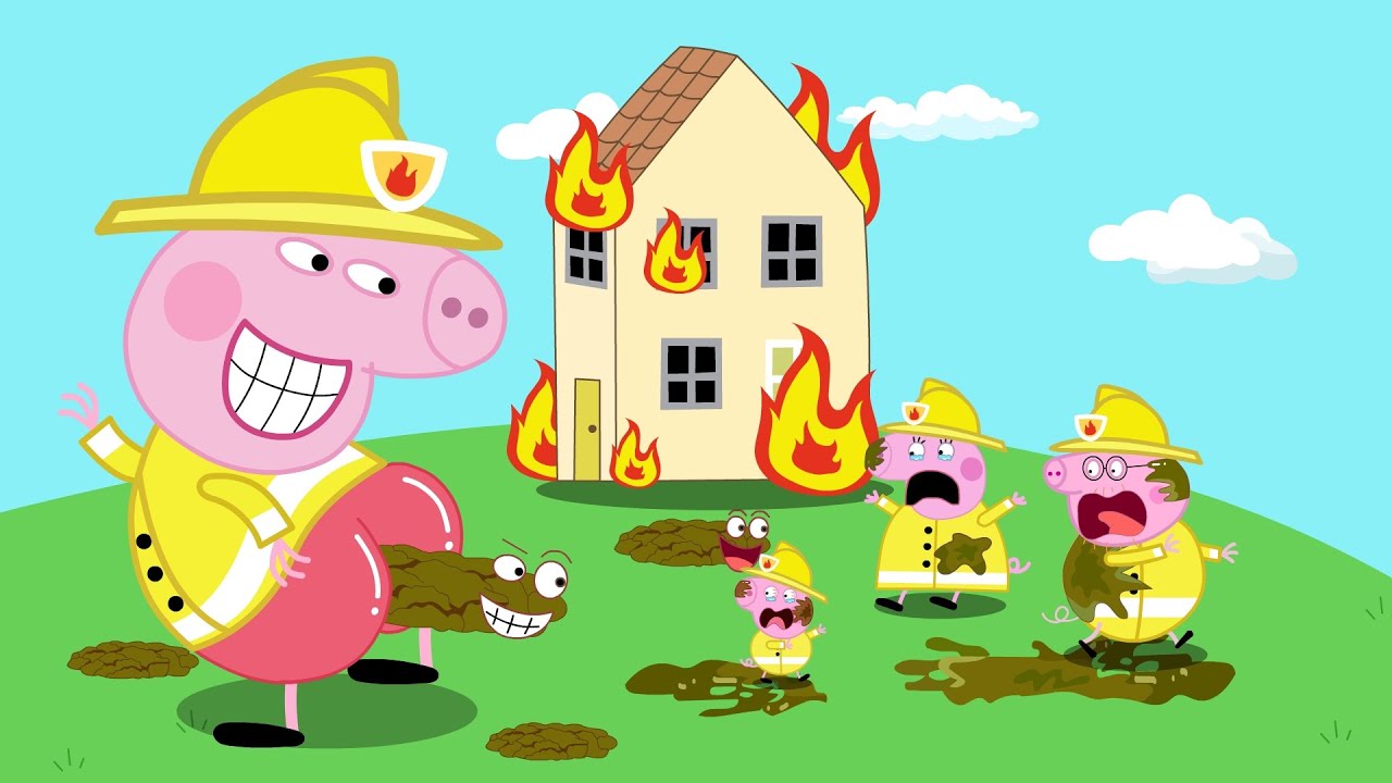 What Is Peppa Firefighter Doing On The Hill???! Peppa Pig Funny ...