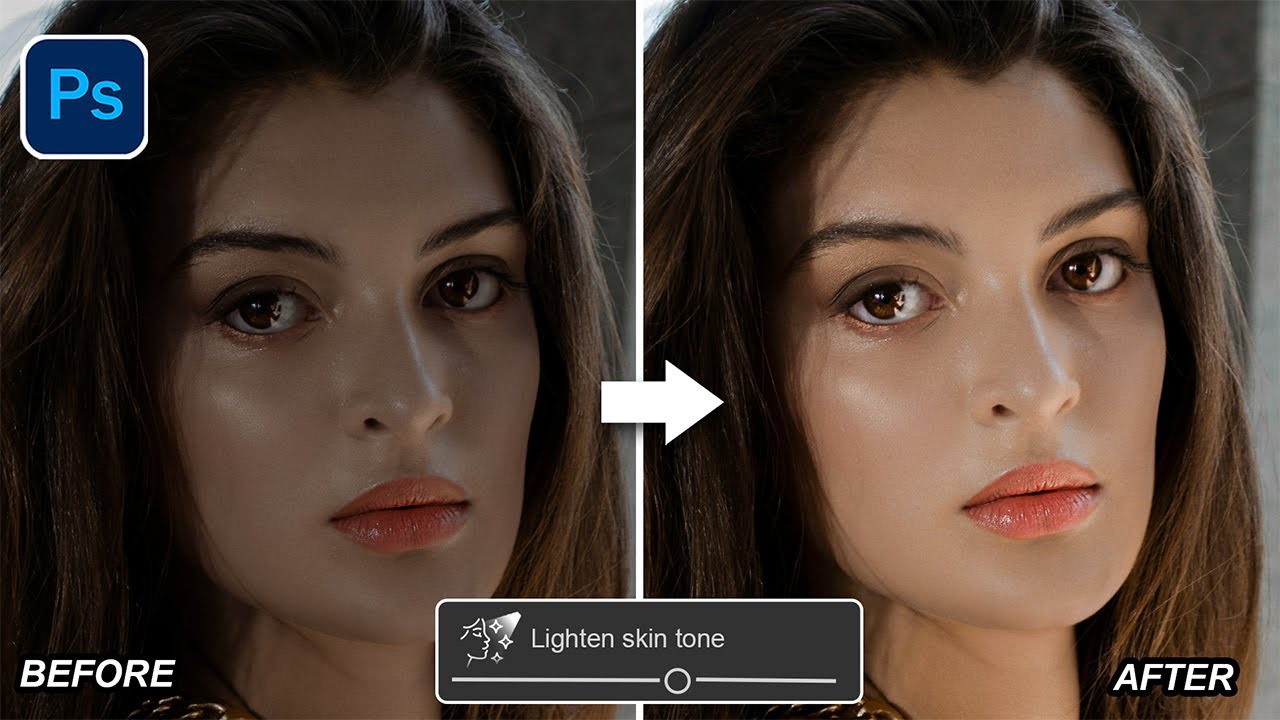 Use Just One Slider to Lighten Skin Tone Without Changing Color in ...