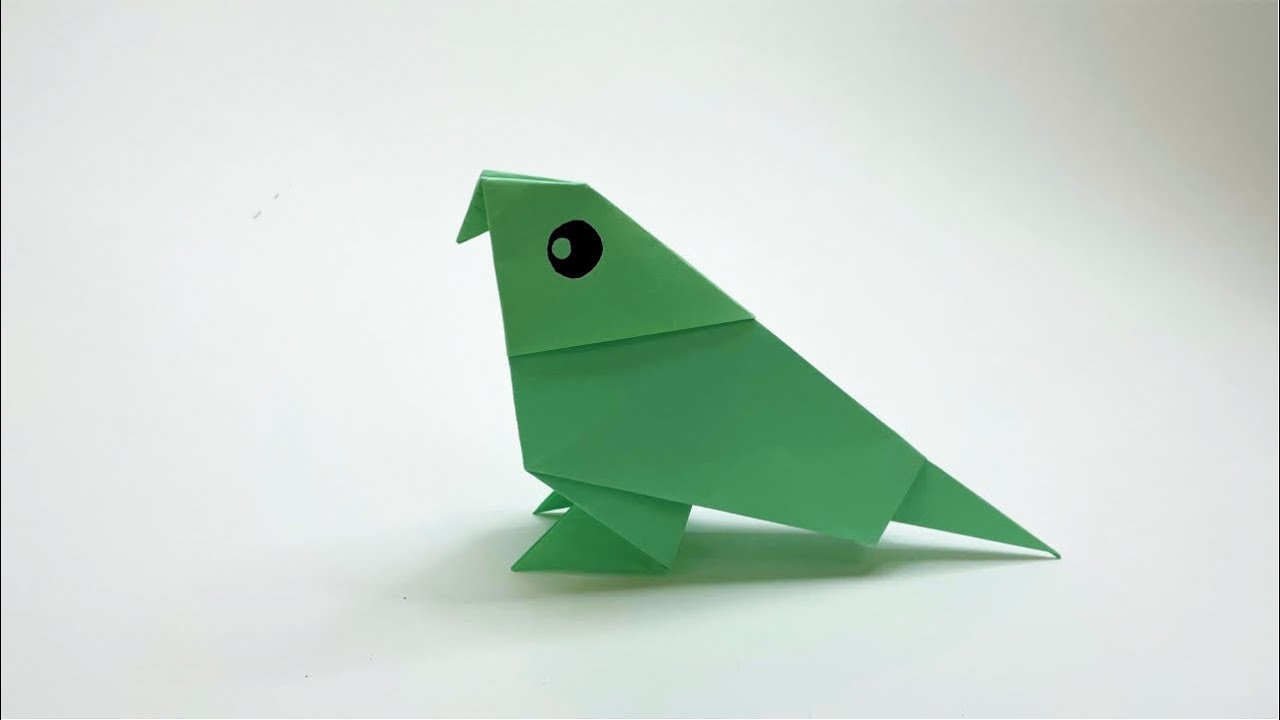 Paper Parrot - Easy Origami Tutorial ★☆☆☆☆ - YouTube