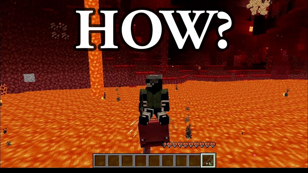 Minecraft How to ride a strider - YouTube