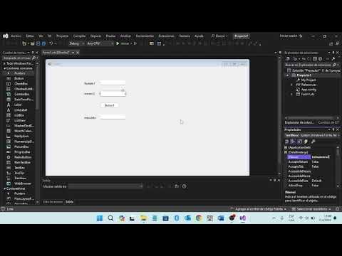 Aplicacion de windows form(NET.Framework)Visual Studio, ejemplo de como sumar dos numeros. - YouTube