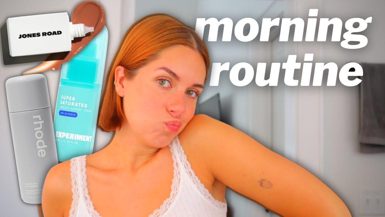 CURRENT MORNING ROUTINE // skincare + everyday easy makeup ☀️🧖🏼‍♀️ ...