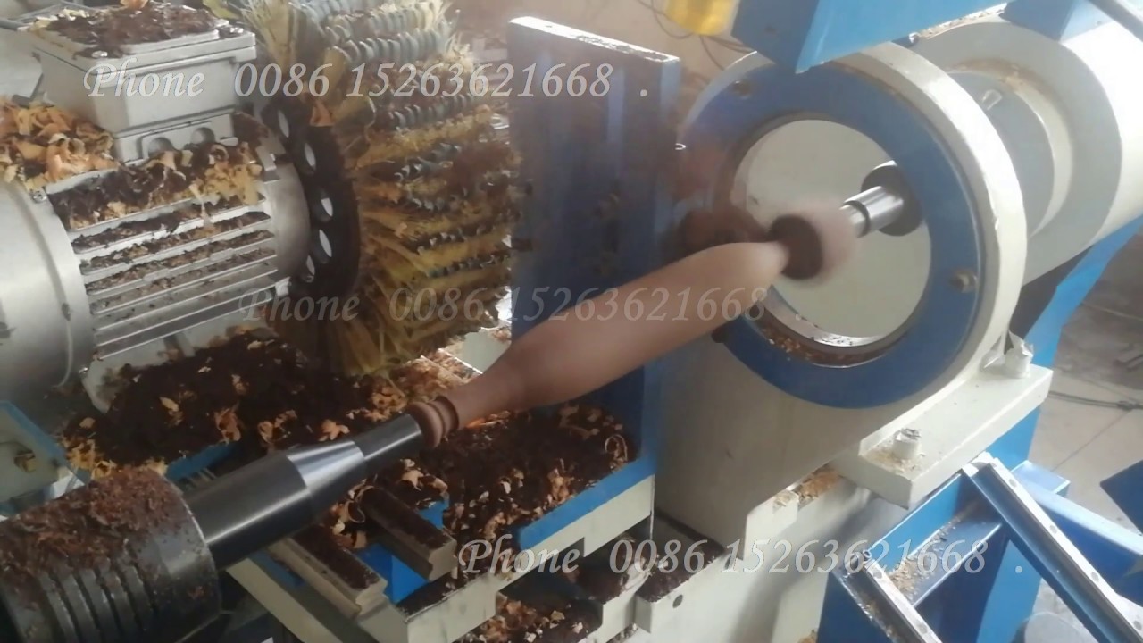 Automatic wood turning lathe make wood Rolling Pin / wood belan - YouTube