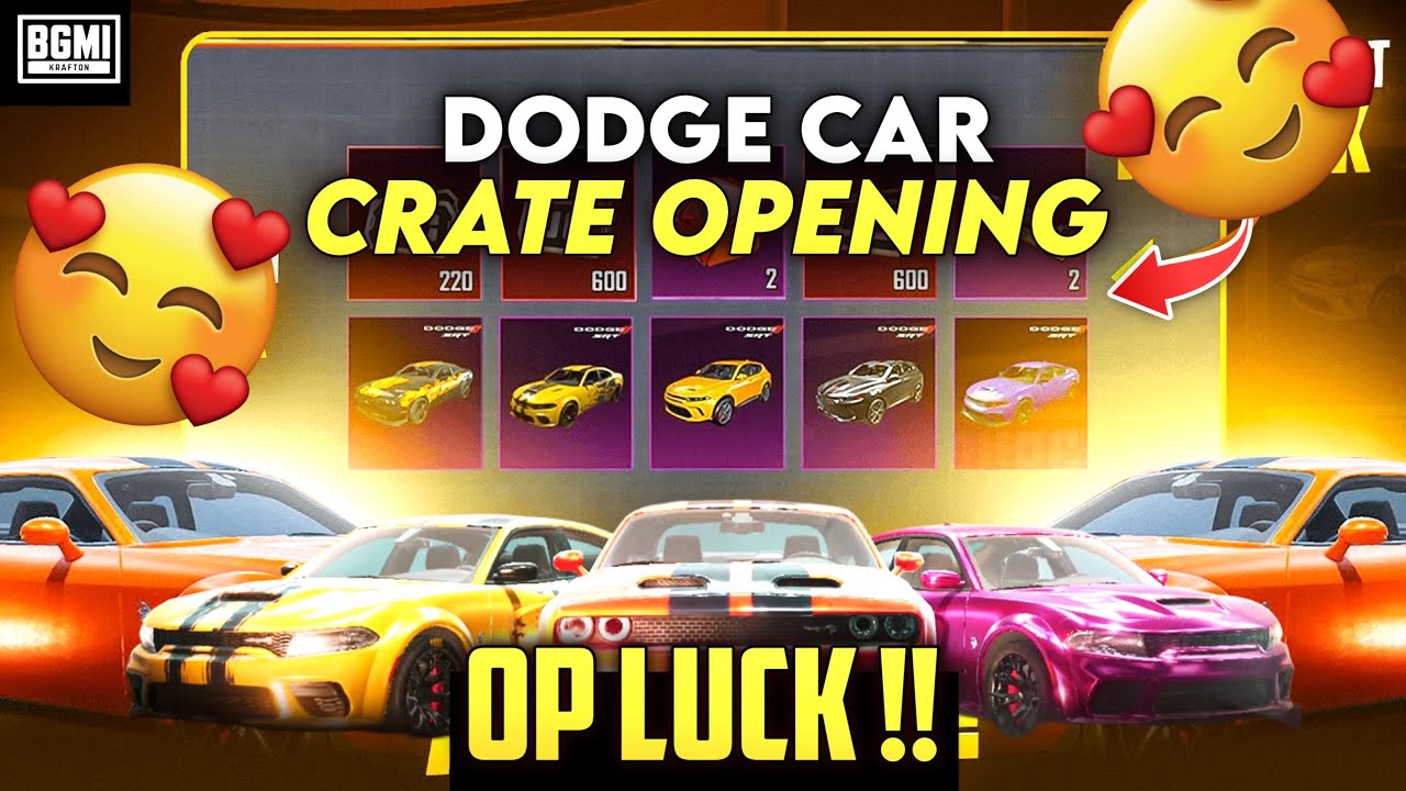 😍 DODGE SUPER CAR CRATE OPENING | DODGE CAR SPIN BGMI - YouTube