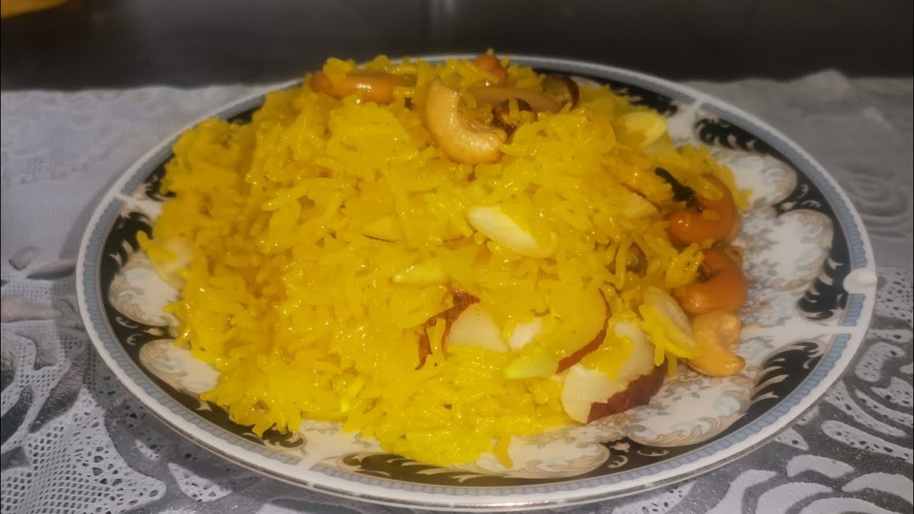 Zarda rice recipe| شادیوں والا مزیدار زردہ | lunch time with zahra ...