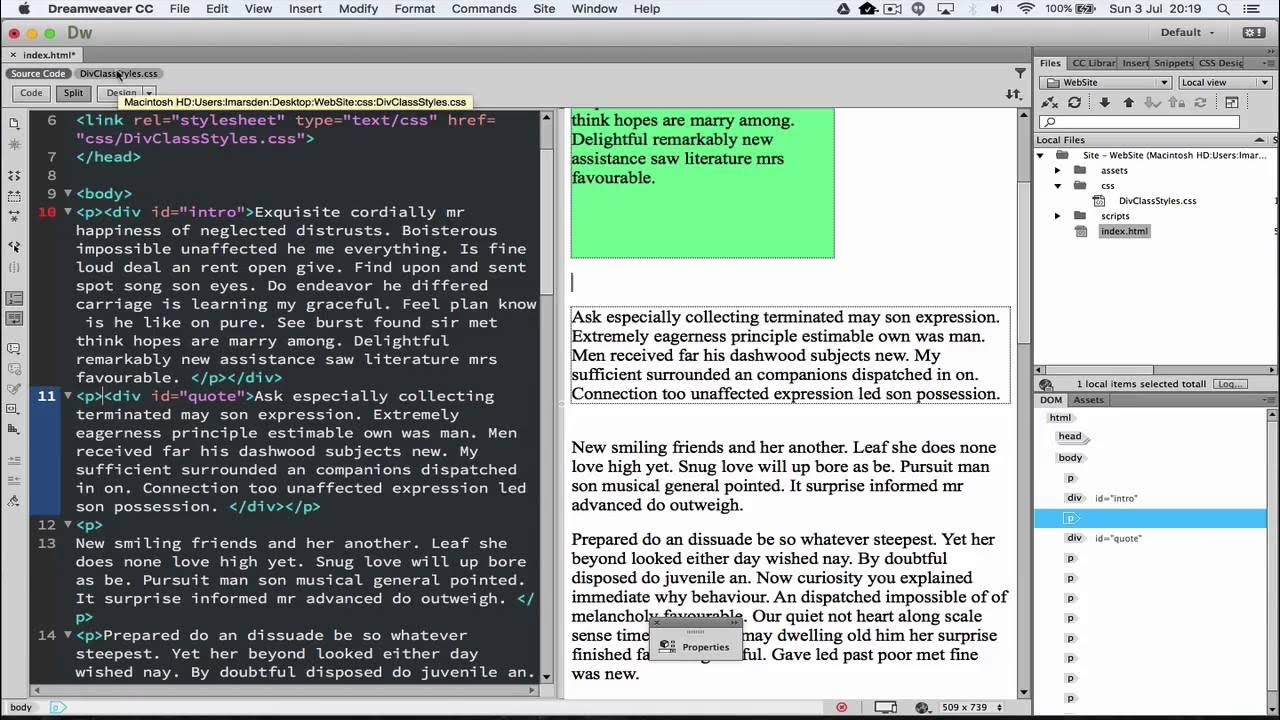 Using Div tags with CSS - ID's and classes - YouTube