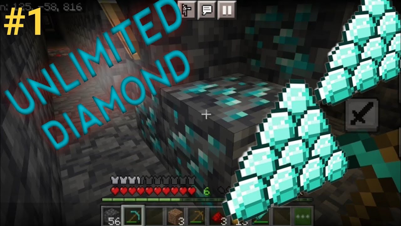 Unlimited diamond trick | Minecraft PE #recon #minecraft - YouTube