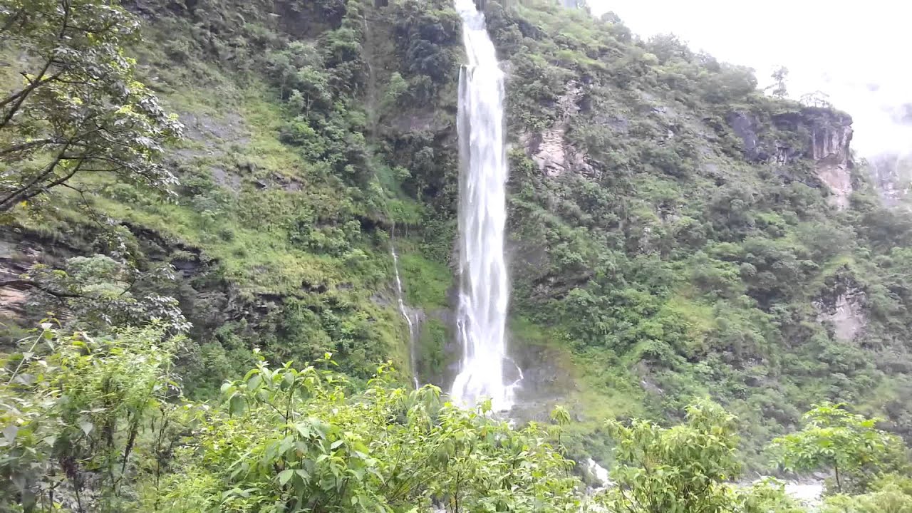 Waterfall in Myagdi Nepal - YouTube