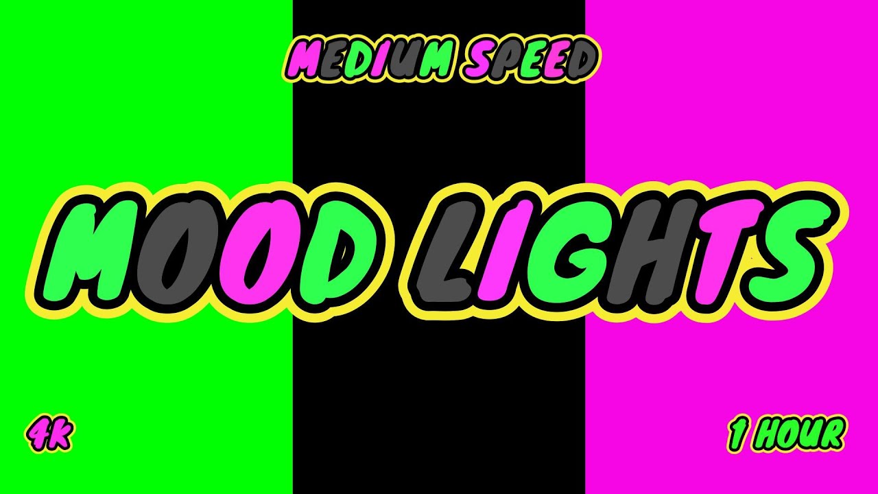 Relaxing Color Changing Screen- Bright Green vs Black vs Fuchsia Pink ...