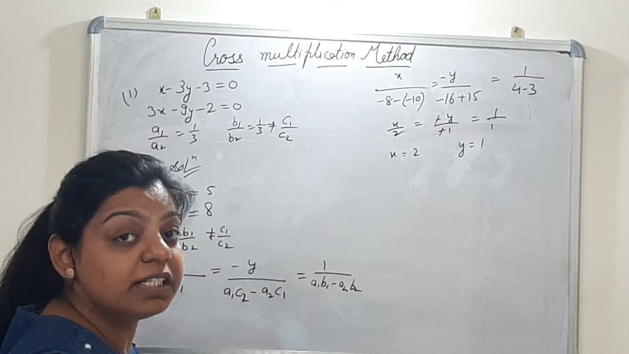 Cross Multiplication Method Class 10 YouTube Cross Multiplication Method Class 10 YouTube