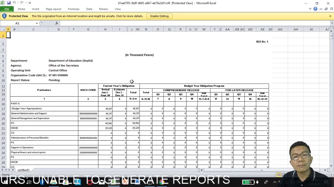 PROBLEM IN THE URS GENERATION OF REPORTS - YouTube