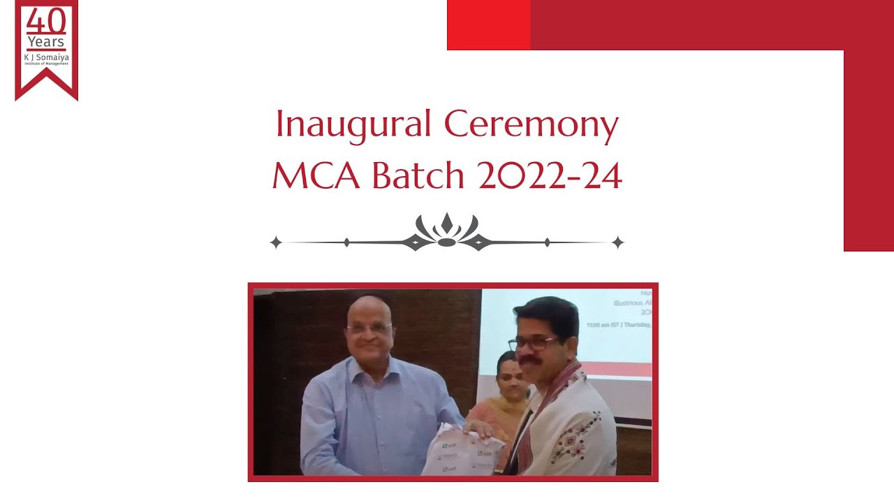 Inaugural Ceremony I MCA Batch 2022-24 - YouTube