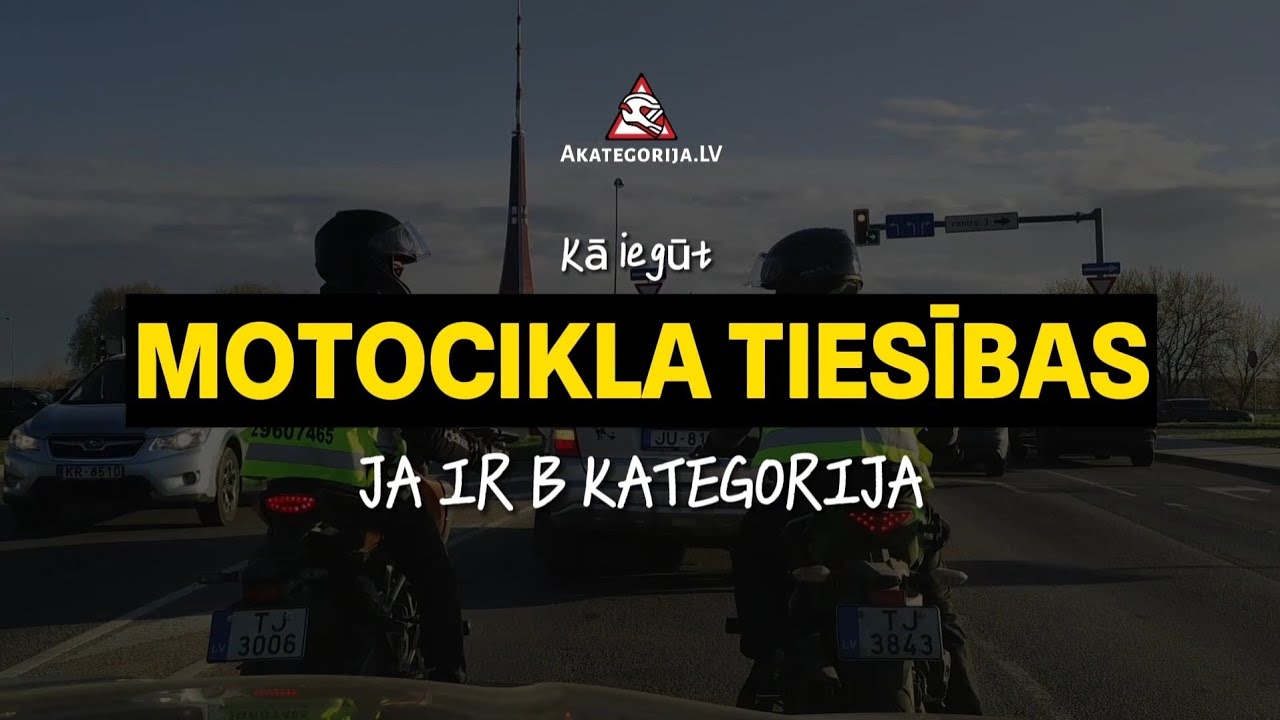 Motocikla tiesības ja ir B kategorija - YouTube