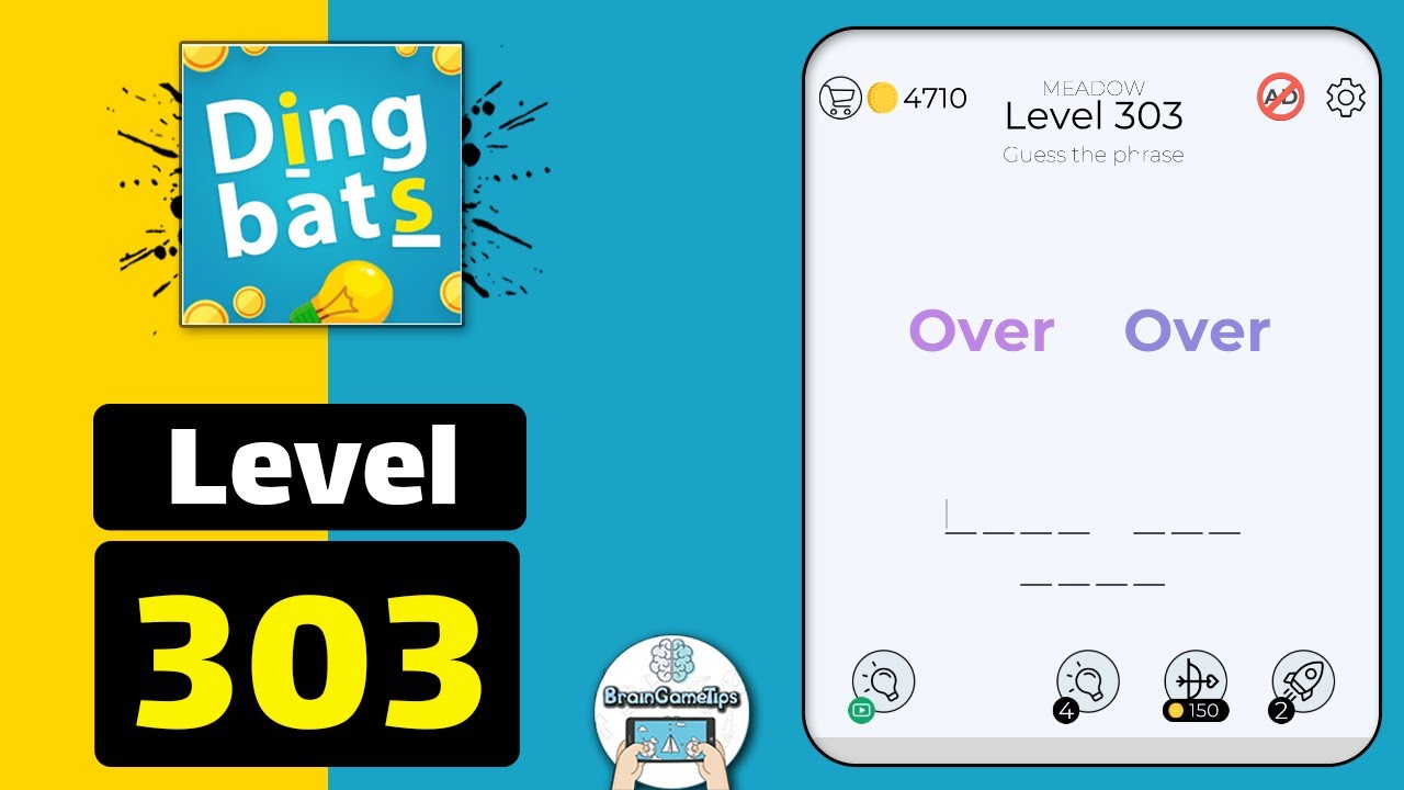 Dingbats Level 303 Over Over Walkthrough - YouTube