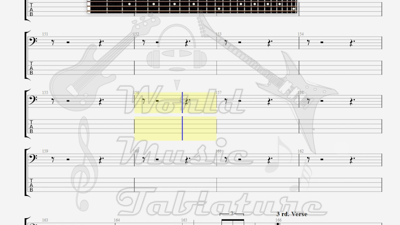 Dissection Night 's Blood BASS GUITAR TAB - YouTube