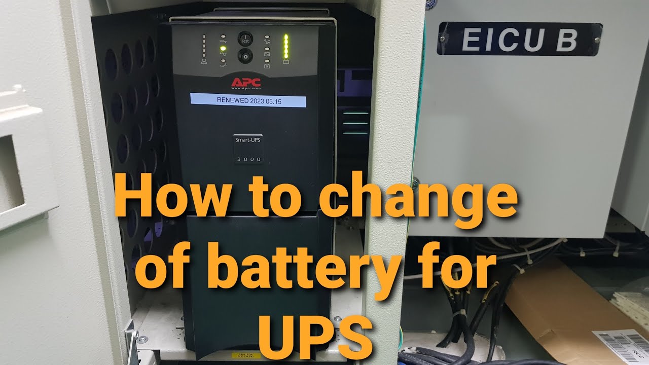 UPS BATTERY 교체 방법 | APC SMART UPS 3000 - YouTube
