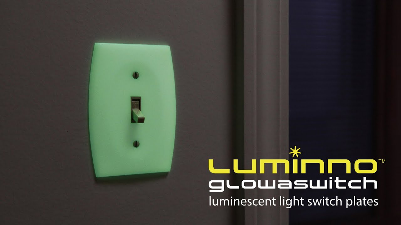 LUMINNO™ GlowaSwitch™ Luminescent Insulating Light Switch Plates - YouTube