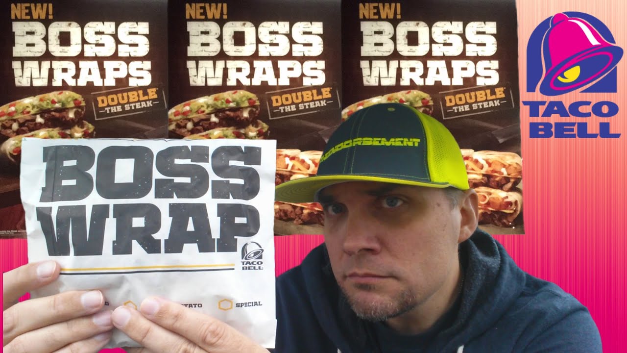 NEW TACO BELL BOSS WRAP REVIEW #199 : FULLY LOADED STEAK - YouTube