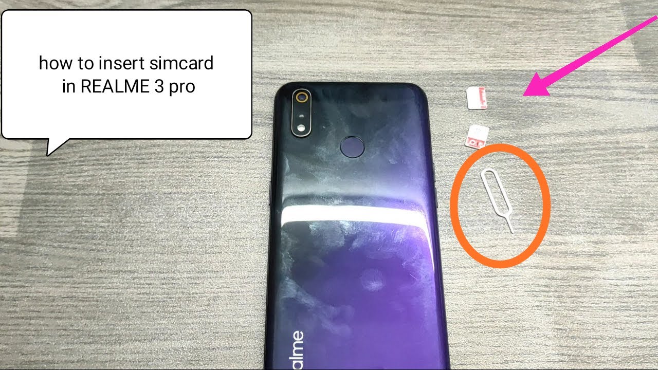 How to insert sim card /micro SD card in REALME 3 pro lsd card in ...