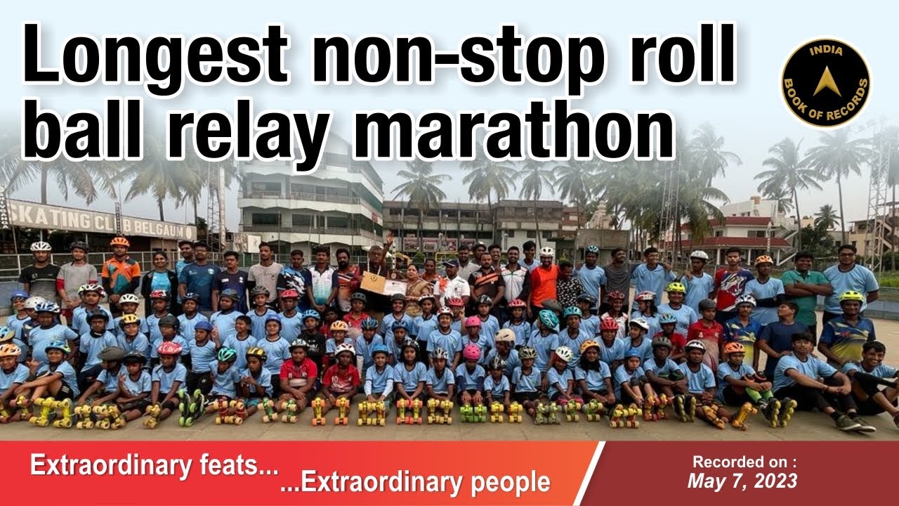 Longest non stop roll ball relay marathon - YouTube