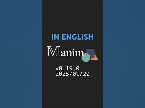 New in ManimCE v0.19.0 (IN ENGLISH) #manim #python #3blue1brown - YouTube