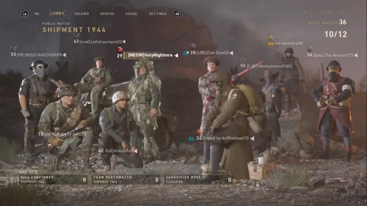 COD WW2: Lobby Emote Glitch - YouTube