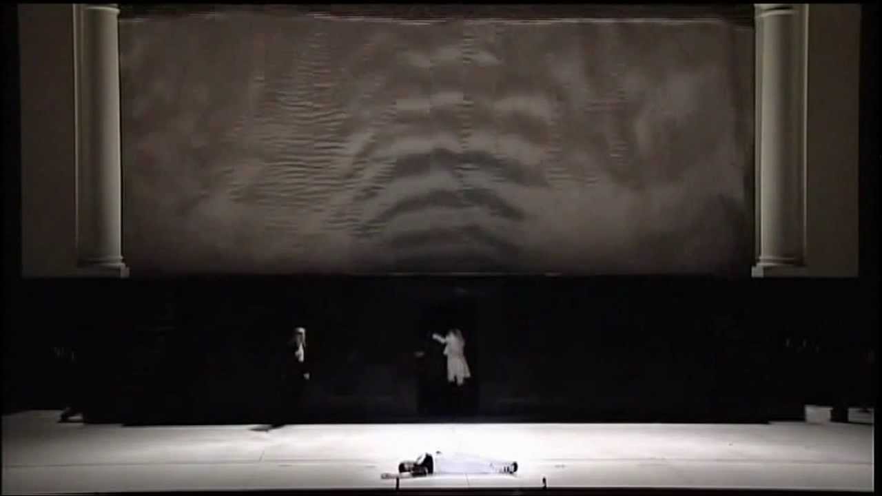 Fall of a kabuki backdrop made of Tempesta silk - YouTube