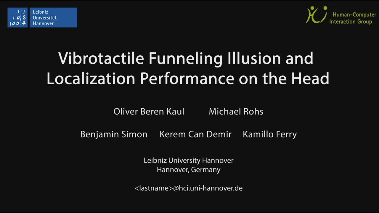 CHI 2020 - Vibrotactile Funneling Illusion and Localization Performance ...
