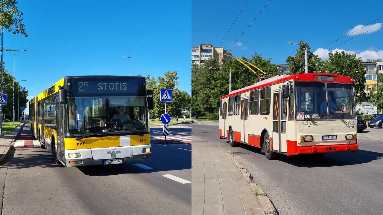 Buses and trolleybuses in Vilnius, Lithuania - August 2022 - YouTube