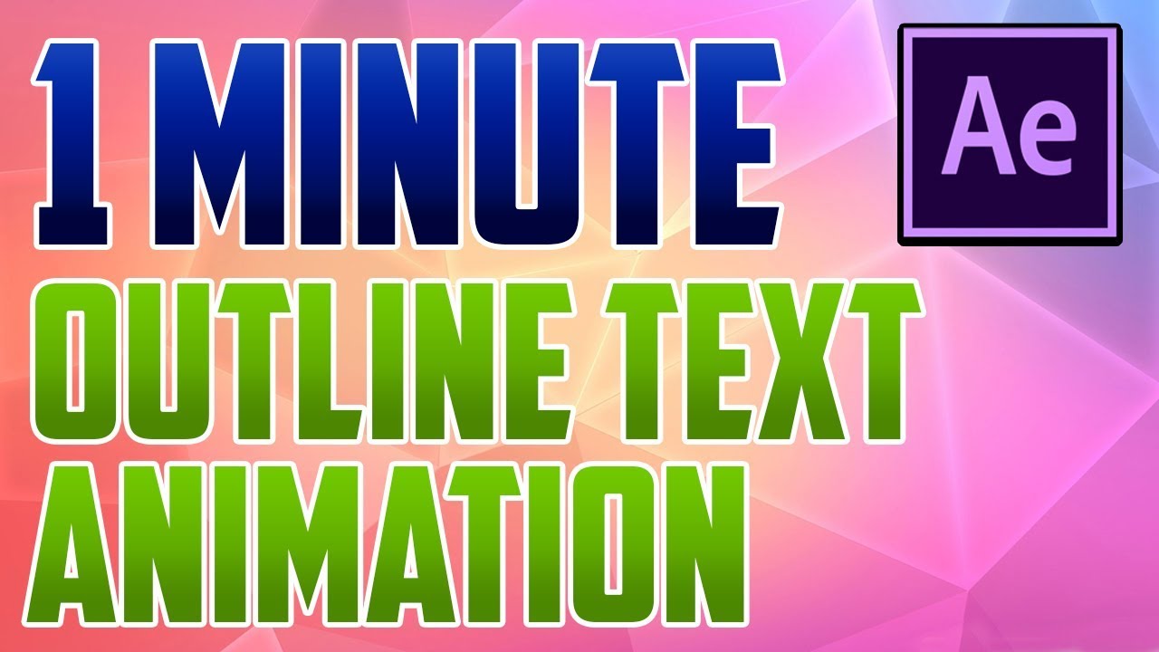 After Effects CC : How to Do an Self-Writing Text Outline Drawing ...