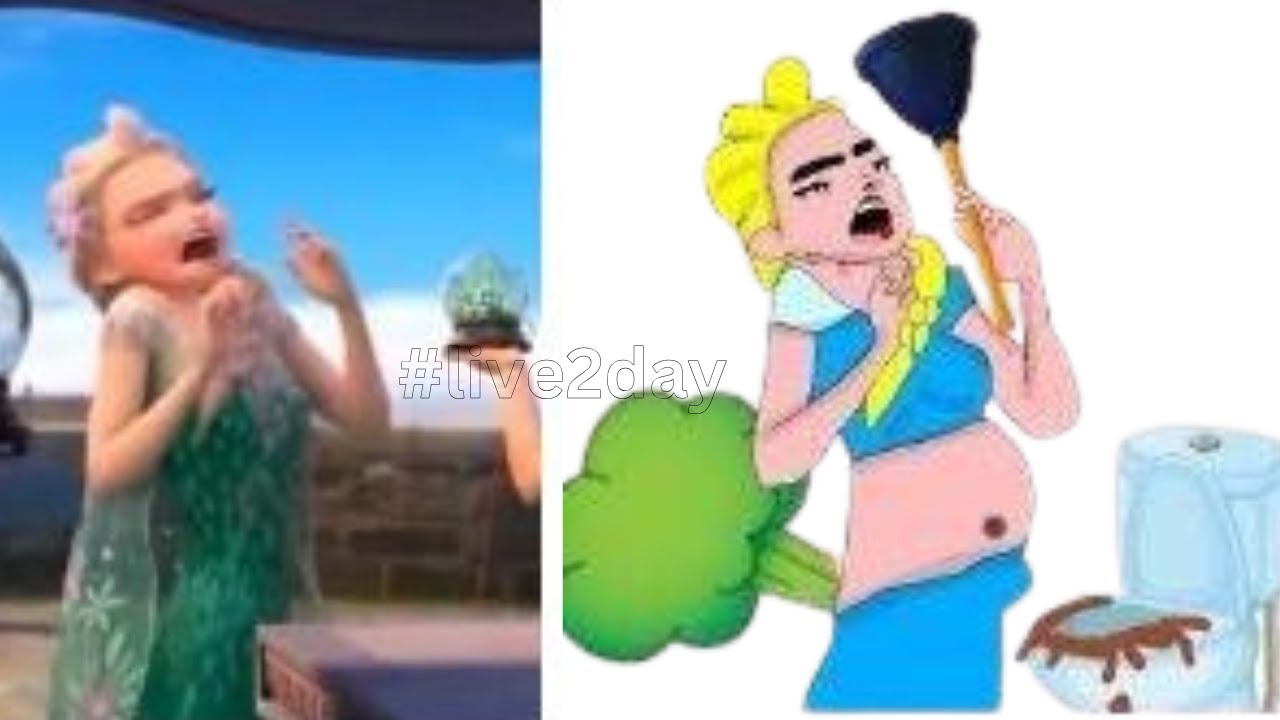 Elsa Frozen 2 Face Her Biggest Fear funny Drawing memes Try not To ...