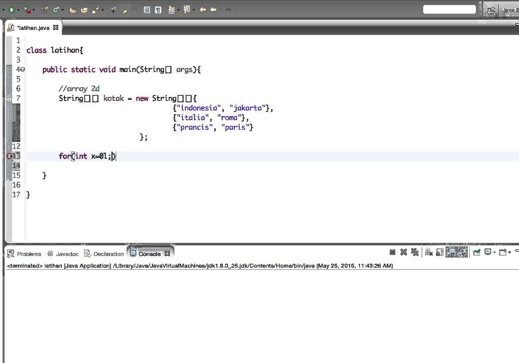 Belajar Java (Array 2Dimensi) - YouTube