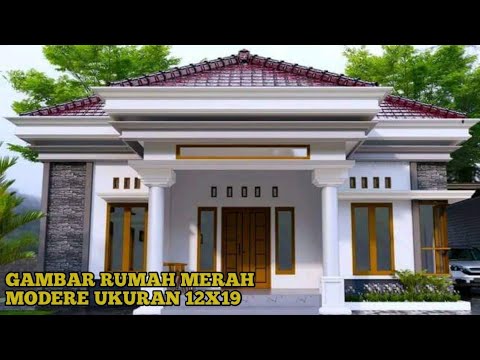 GAMBAR RUMAH MERAH MODERE UKURAN 12X19 - YouTube
