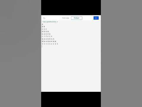 Pyramid Alphabet Pattern Printing in C++ | without using for loop #shorts #viral #trending #cpp ...