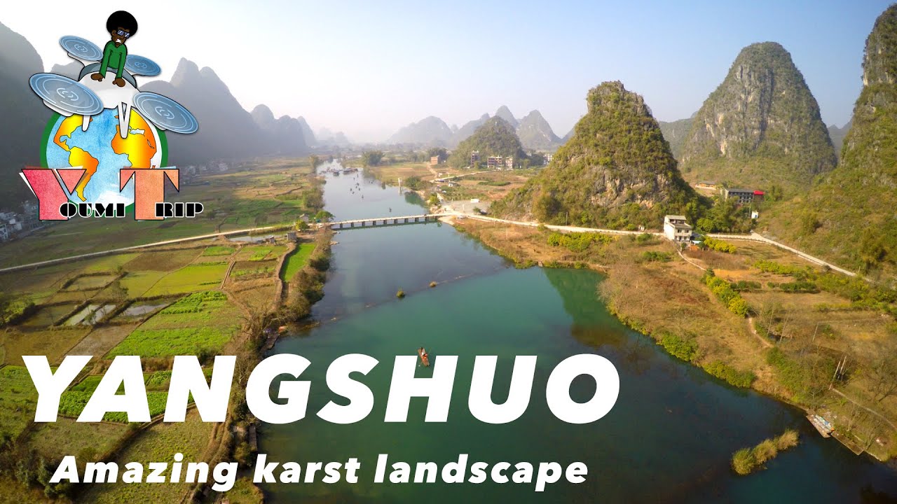 YoumiTrip - Yangshuo karst landscape from above - YouTube