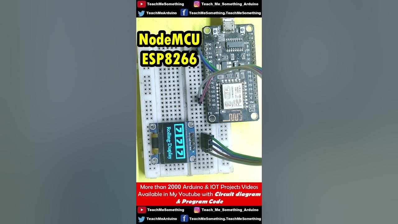 NodeMUC ESP8266 OLED Display Moving animation | 128x64 | Teach Me ...