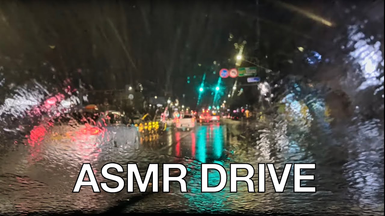 Highway ASMR Drive | Driving in the heavy rain at night, 비오는 날 드라이브 ...