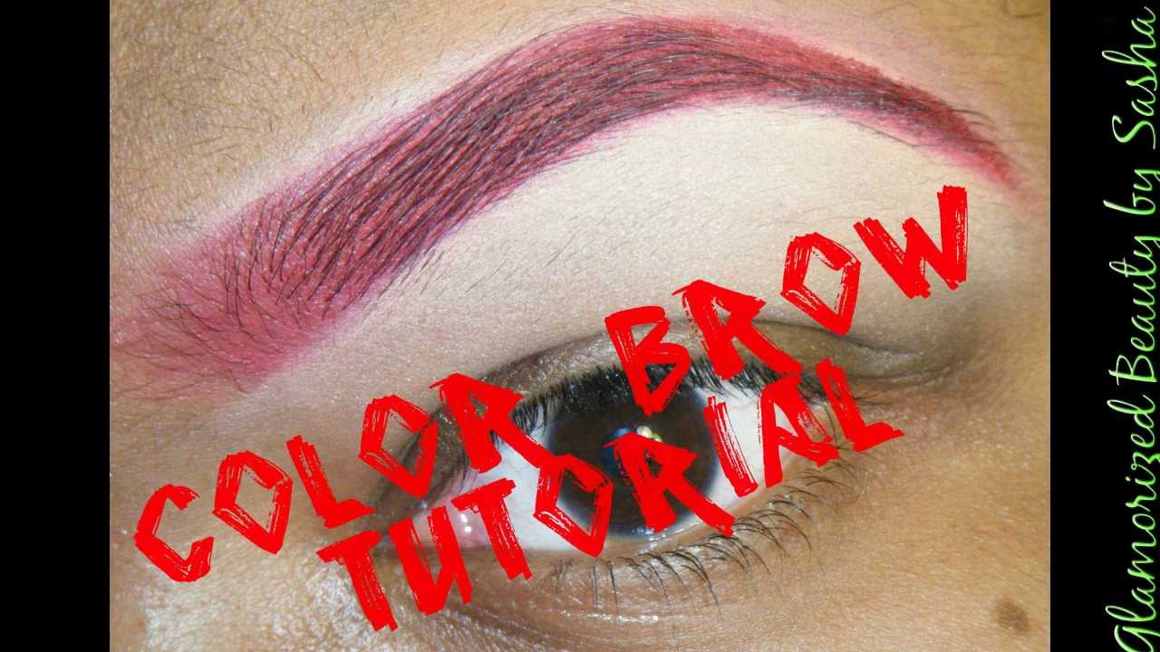 Red Eyebrow Tutorial - YouTube