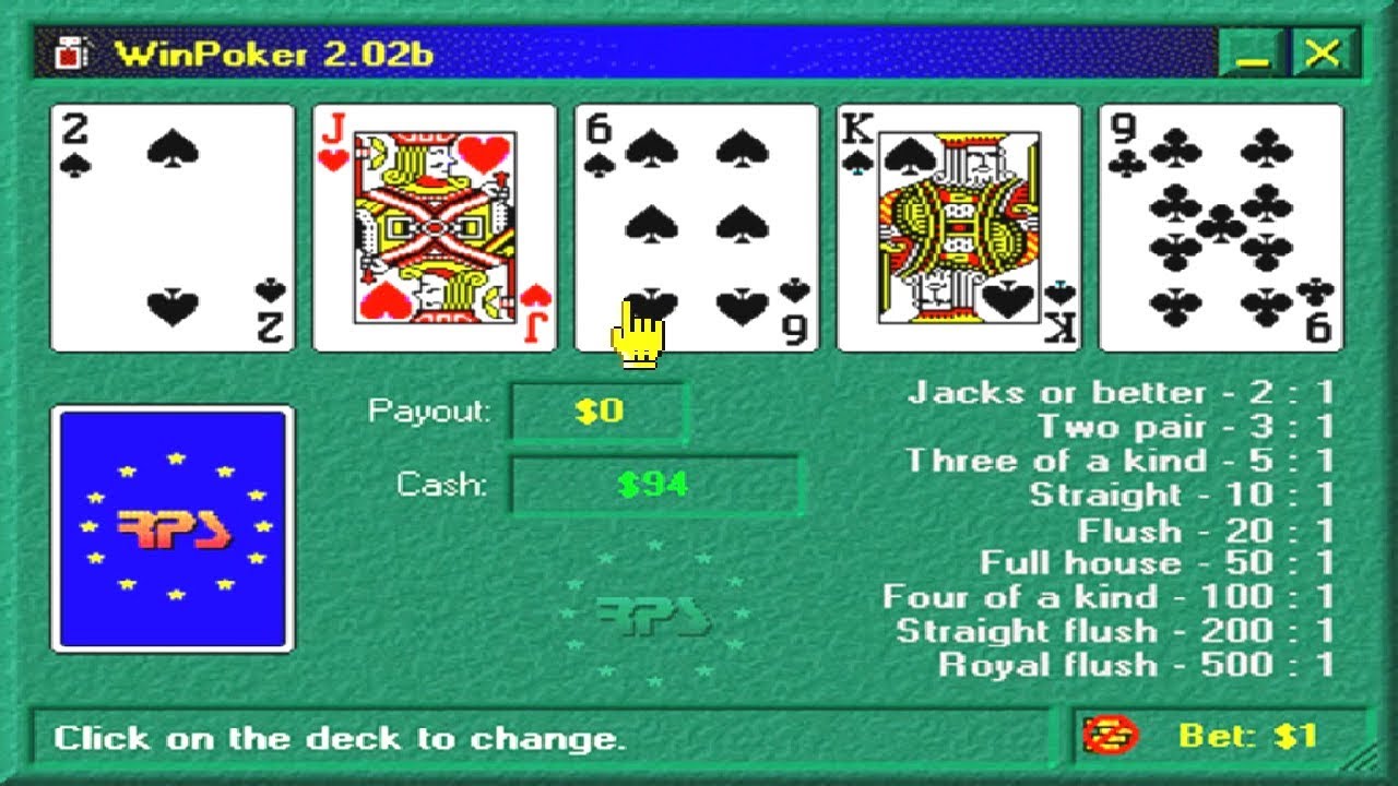 WinPoker v2.02b (Windows game 2001) - YouTube